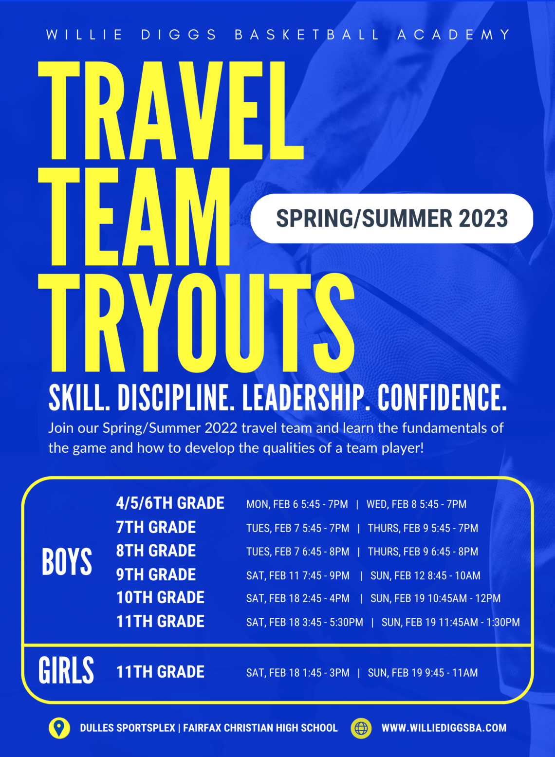 TEAM TRYOUTS – Willie Diggs Basketball Academy